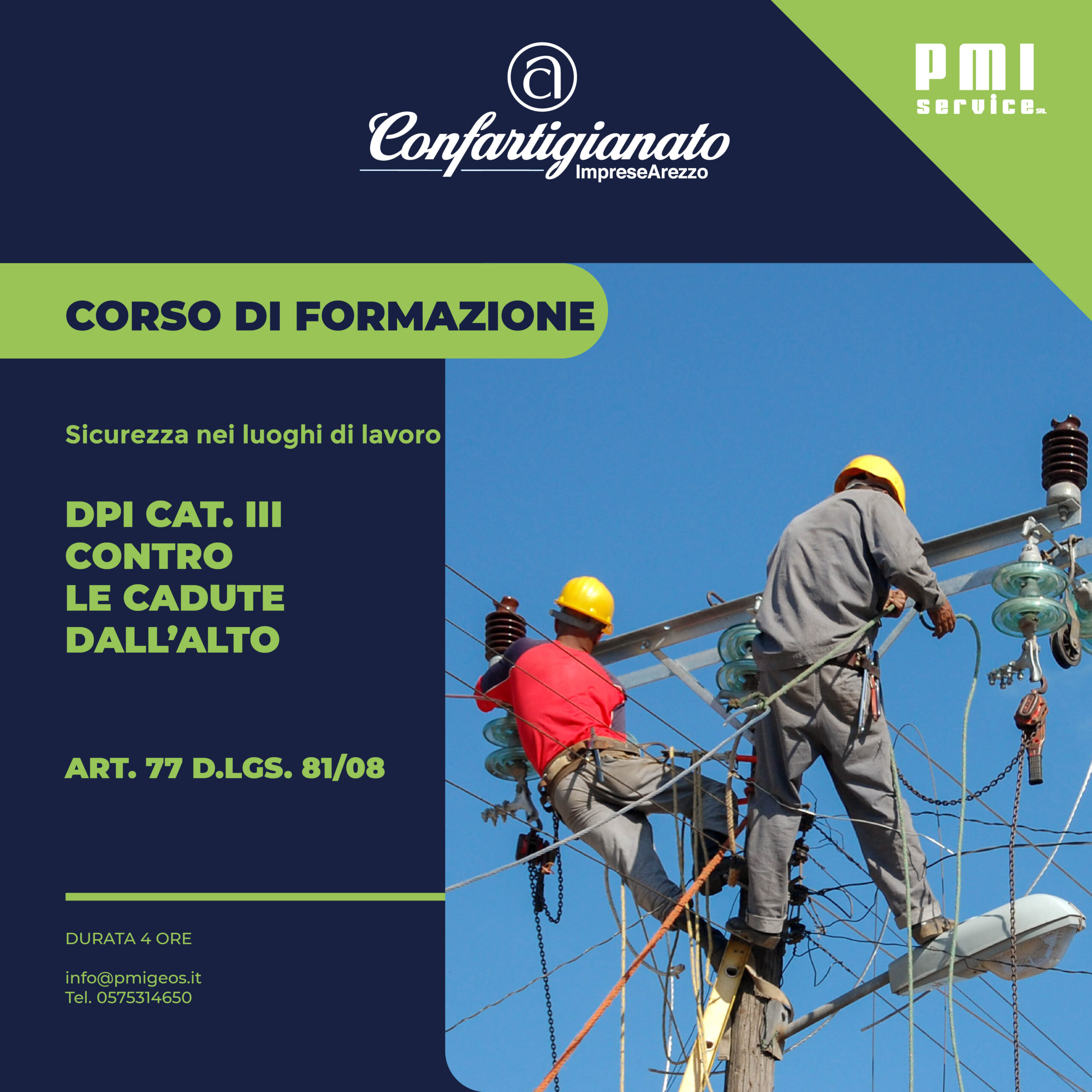 Corso di formazione per l'utilizzo dei DPI contro le cadute dall’alto