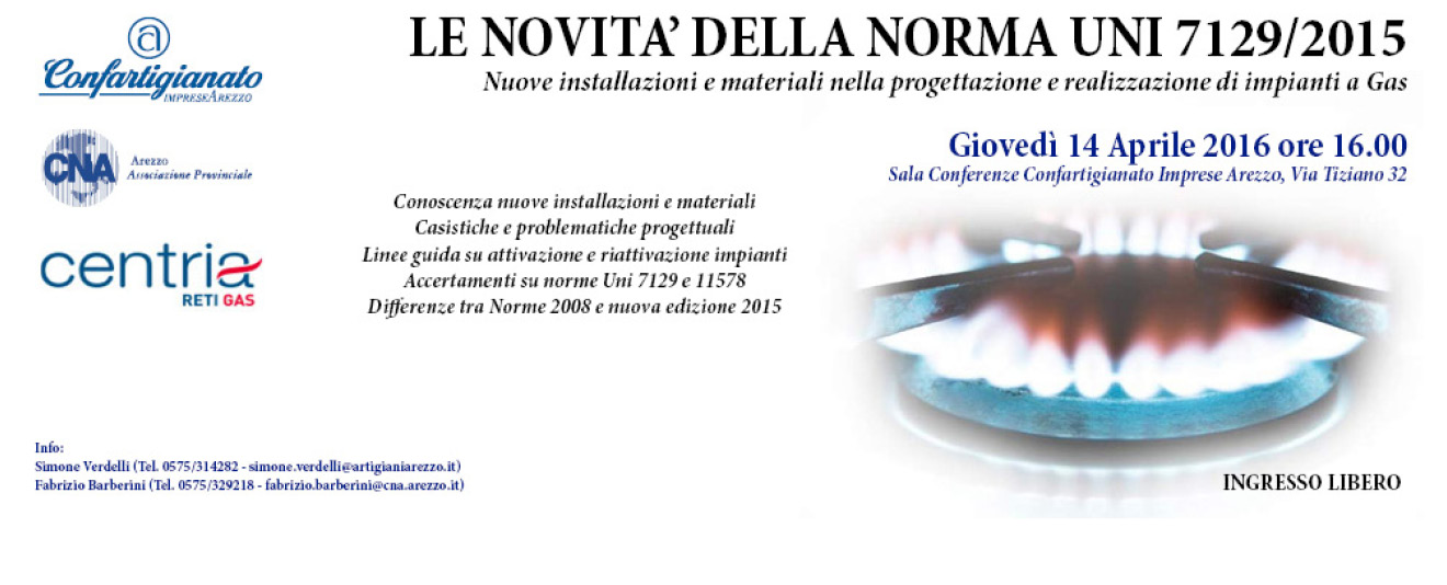 Confartigianato e CNA promuovono seminario su Norma UNI 7129 per ...